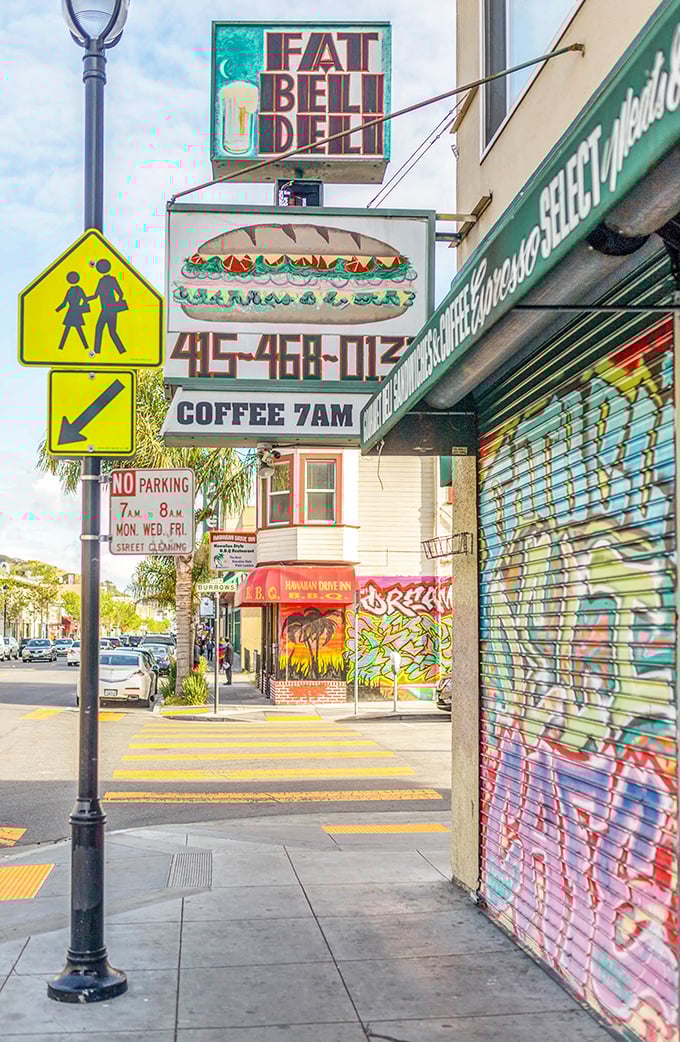 Portola’s streets burst with color and local flavor, where coffee, art, and community are always on the menu.