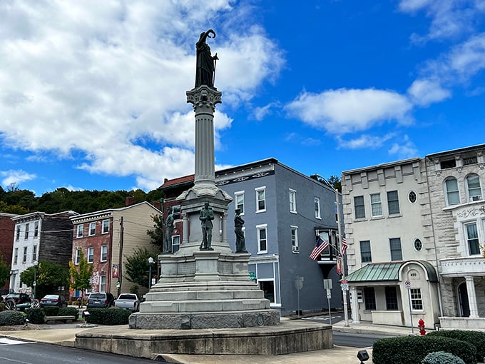 Pottsville’s Civil War monument stands proudly at the town’s heart — a reminder that history here is always in plain sight and free to admire.