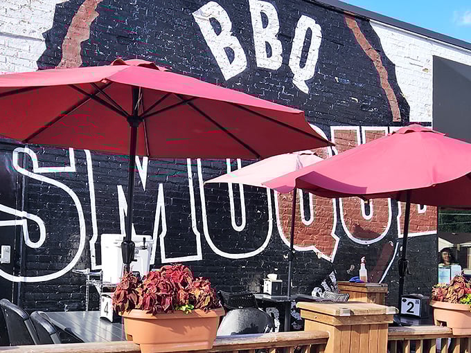 The bold "SMOQUE" painted on the wall isn't just a name – it's a promise of what awaits your taste buds inside this Chicago institution.