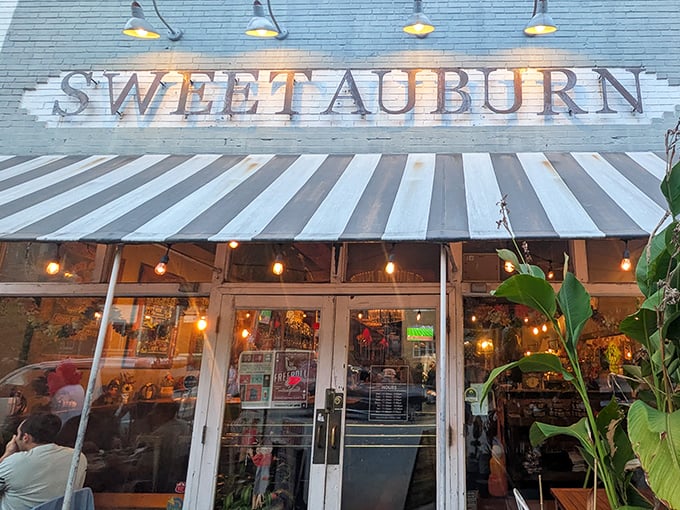 Those big windows aren't just for show – they're inviting you to peek inside at all the delicious magic happening.