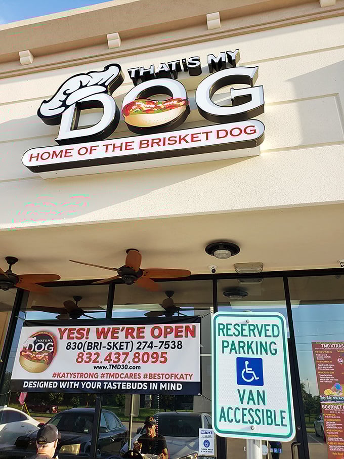 That's My Dog combines two Texas favorites – hot dogs and brisket – in one perfect handheld package of joy.