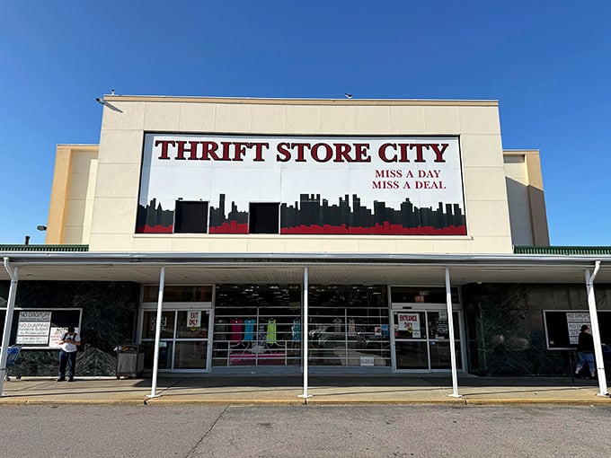 Thrift Store City's vintage-style sign has become a Norfolk landmark. Behind those doors: yesterday's treasures at today's bargain prices.