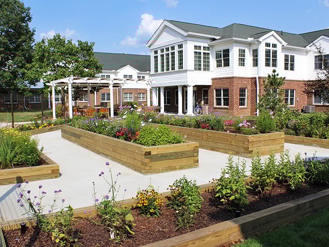 Silver Maples' raised garden beds – where green thumbs thrive without requiring green backs or aching backs.