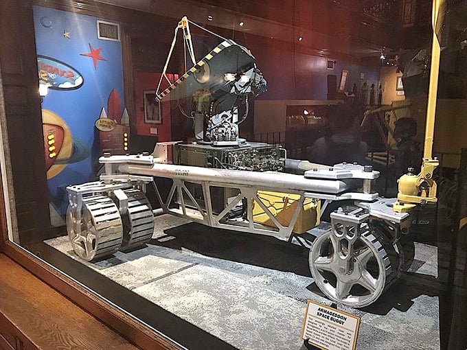 Space oddity, indeed. This lunar rover replica looks like something David Bowie might have driven across the moon – part NASA engineering, part sci-fi fantasy.