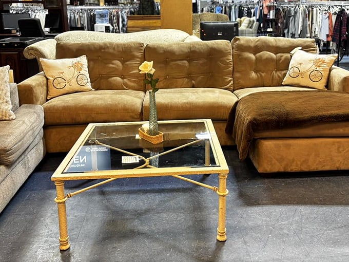 This sectional sofa isn't just furniture—it's a statement piece saying "I have excellent taste and financial sense." Perfect for Netflix marathons and unexpected overnight guests.