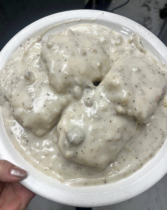 Biscuits and gravy that would make your grandmother both proud and jealous. This is what breakfast dreams are made of.