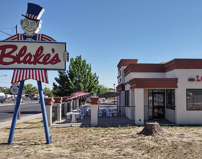 Blake's Lotaburger stands ready to fuel your adventures, because even treasure hunters need their green chile fix.