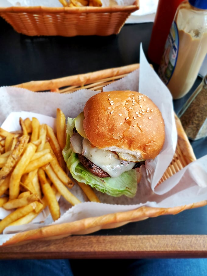 A perfect burger isn't complicated—just fresh ingredients stacked with architectural precision and served without pretension.