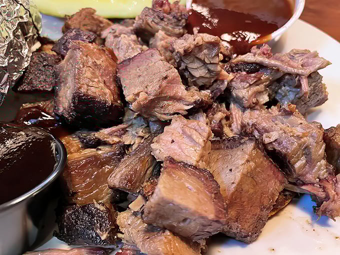 Burnt ends that would make Kansas City jealous. These caramelized bites of brisket heaven are what barbecue dreams are made of.