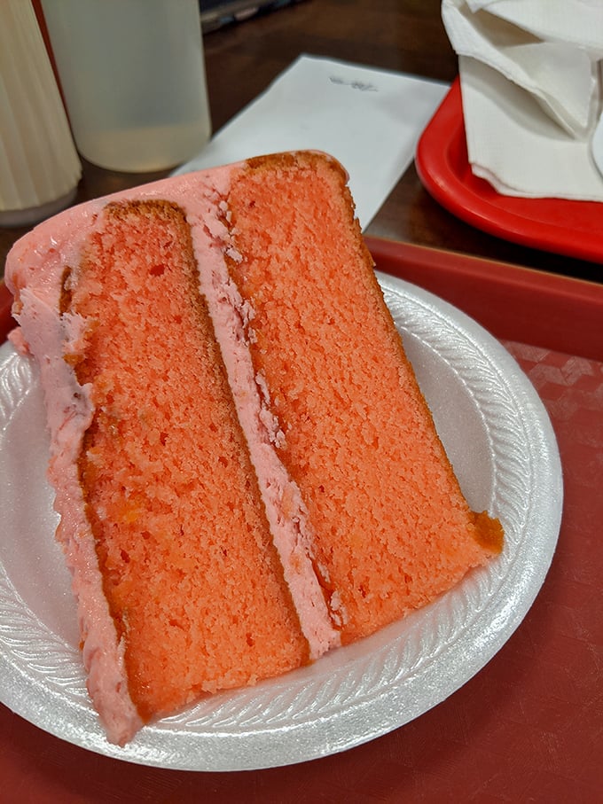 This strawberry cake isn't just dessert—it's a celebration on a plate. The kind of sweet finale that makes you contemplate ordering a second slice before finishing the first.
