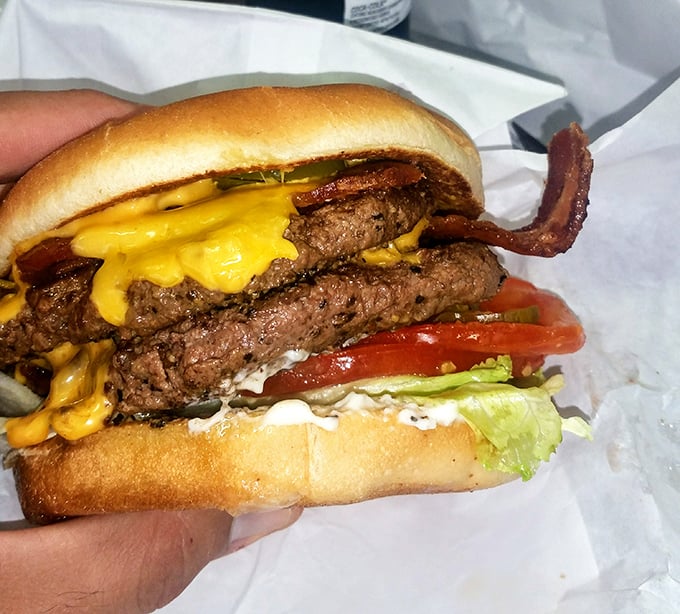 This isn't just a burger – it's a roadside revelation. Juicy beef, melty cheese, and that bun that somehow ties the whole symphony together.