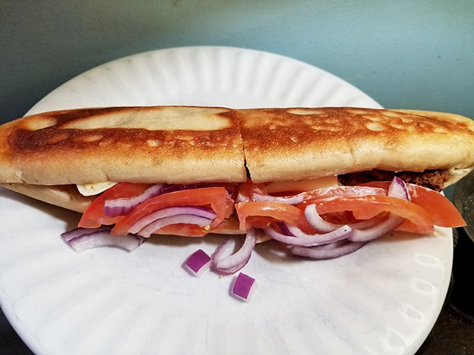This sub isn't trying to win beauty contests—it's winning taste buds. Fresh veggies and hearty fillings make this sandwich a lunchtime champion.