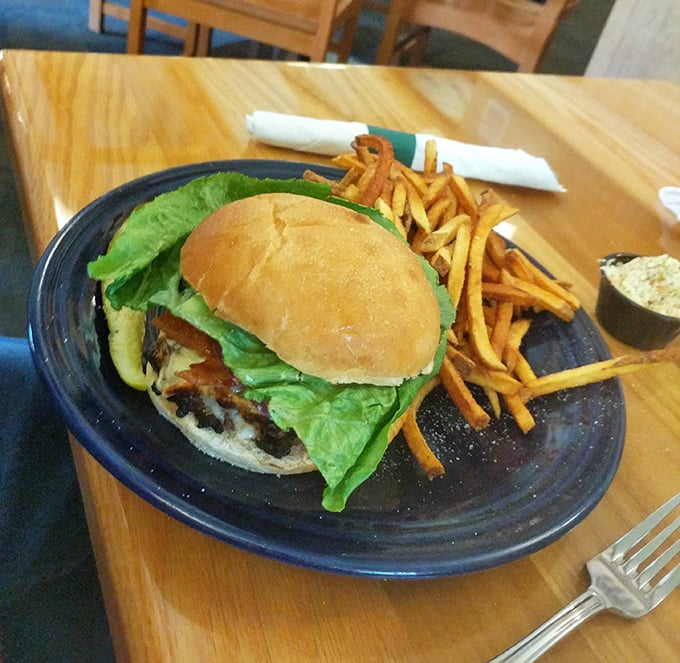 This isn't just a burger; it's Ohio's answer to the question "What happens when fresh ingredients meet woodland inspiration?"