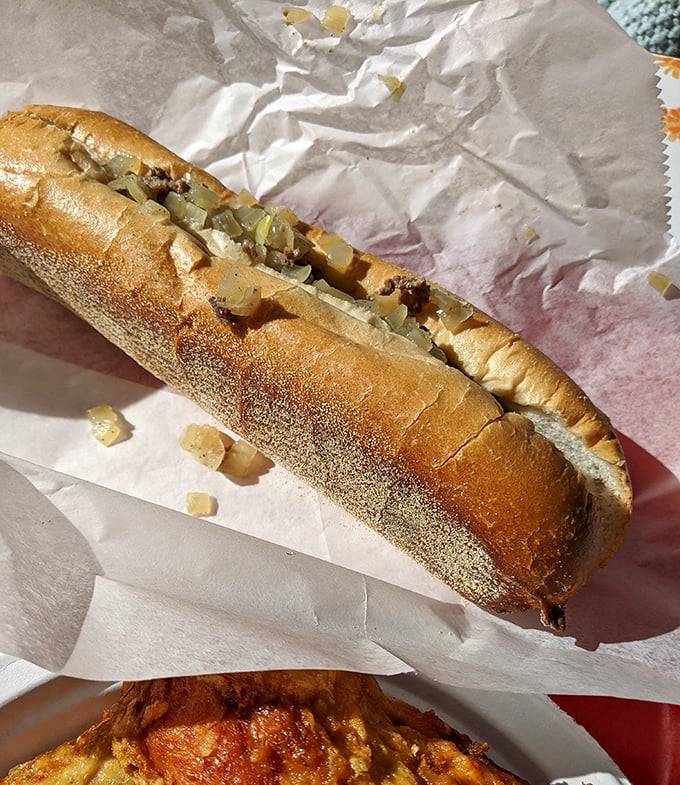 This isn't just a cheesesteak—it's Pennsylvania comfort wrapped in bread, where every bite tells you to slow down and savor.