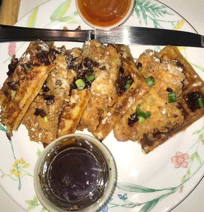 Not your grandmother's chicken and waffles—unless your grandmother was secretly a barbecue pitmaster with a flair for the extraordinary.