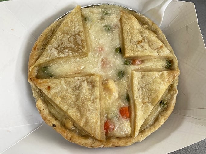 The chicken pot pie's lattice top isn't just for show—it's a window to comfort food nirvana. One bite and you'll understand why people drive for miles.