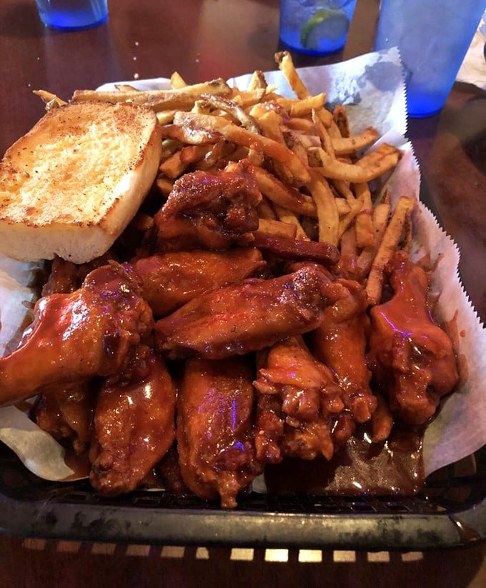 Wings that don't need a sporting event as an excuse to be devoured. That sauce glisten isn't food styling—it's nature's way of saying "eat me now."