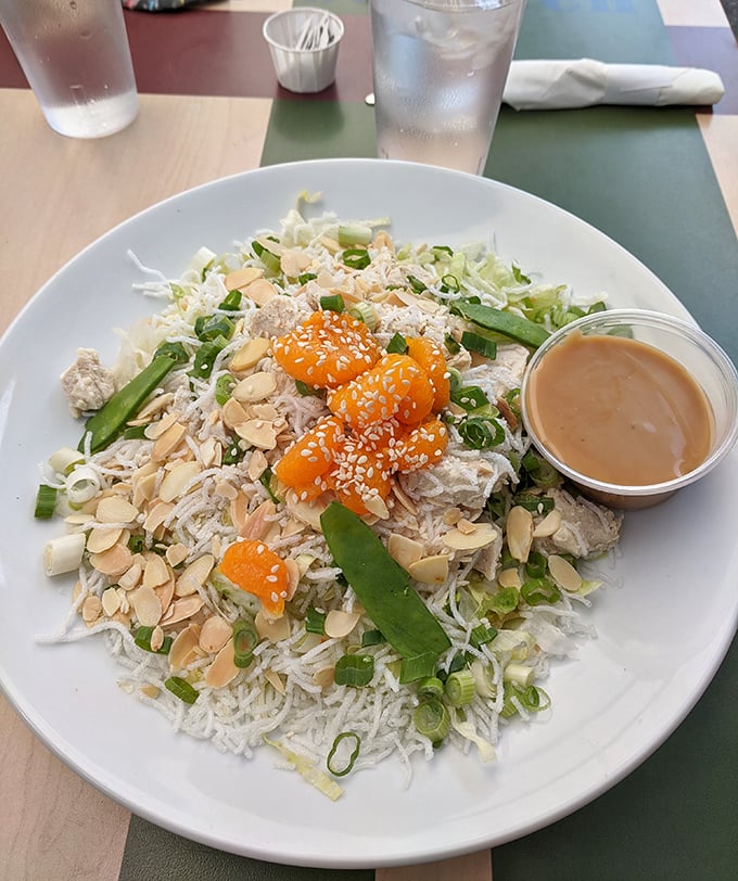 This Chinese Chicken Salad isn't just healthy—it's a celebration. Crisp vegetables, tender chicken, mandarin oranges, and almonds create a symphony of textures and flavors.