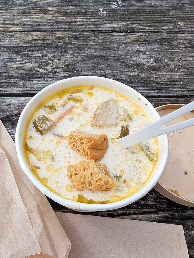 Clam chowder so thick and loaded, your spoon might need a GPS to find the bottom.