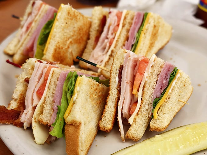 Layer upon glorious layer! This club sandwich doesn't need a fancy introduction—it lets the stack of fresh ingredients do all the talking.