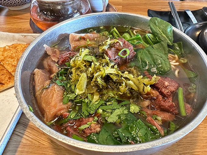 A bowl of beef noodle soup so hearty and aromatic, it could heal both body and soul—Silicon Valley's ultimate comfort food.