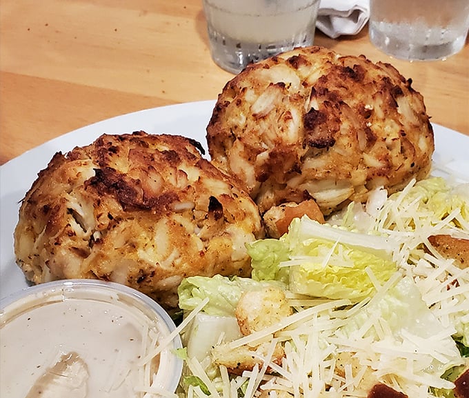 Two golden beauties that prove Maryland didn't earn its crab cake reputation by accident or luck.