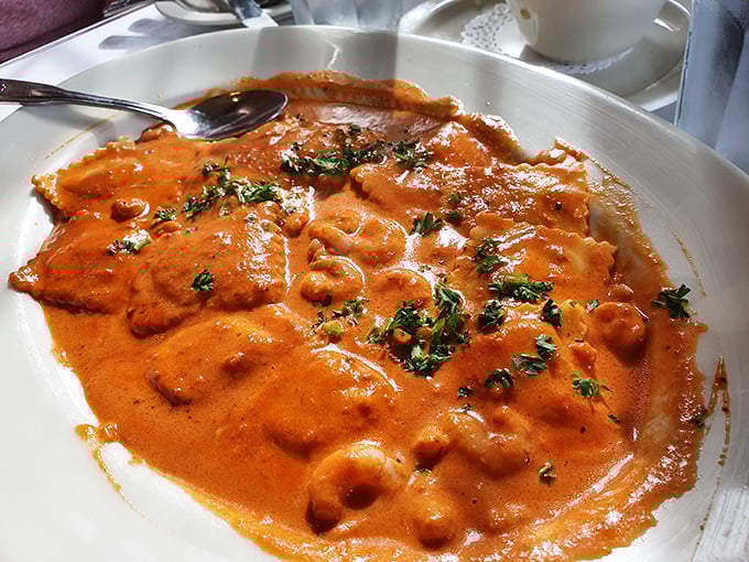 Not all heroes wear capes—some wear a creamy tomato sauce and come disguised as ravioli that could make an Italian grandmother weep with joy.