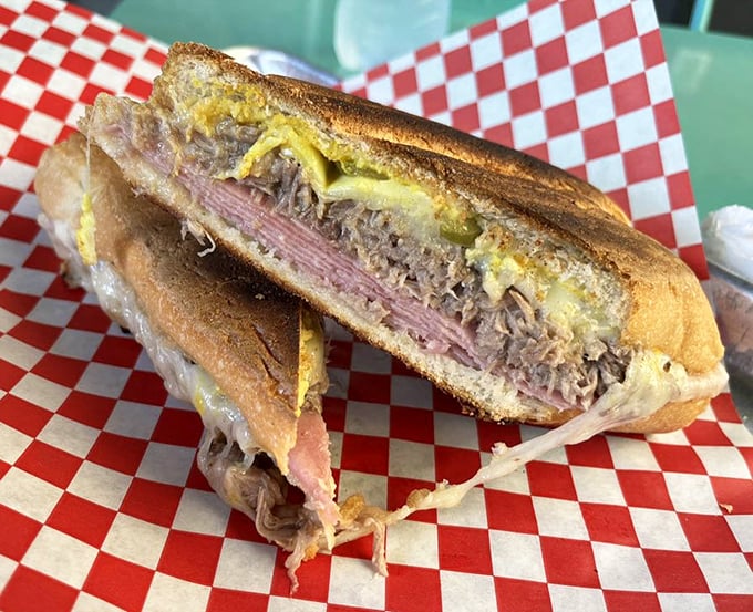 The Cuban sandwich – pressed to perfection with ham, roasted pork, and pickles – is Tampa's edible handshake, and this one's firm and friendly.