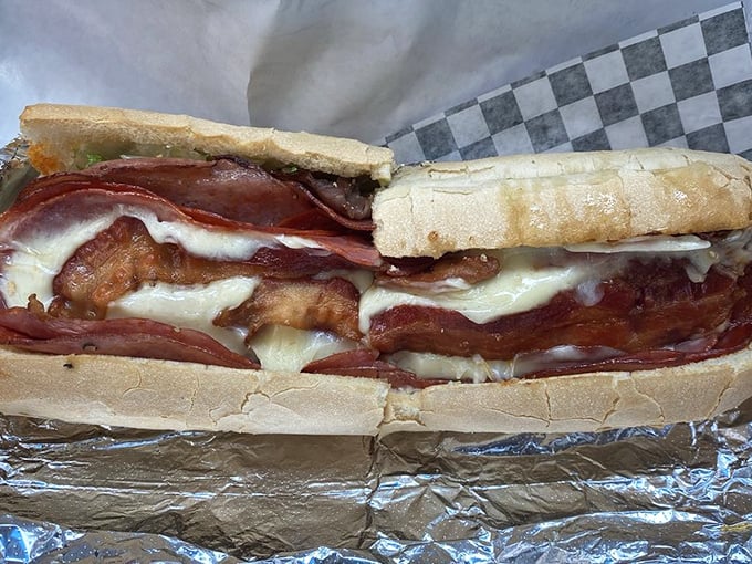 Not just a sandwich but an event—layers of meat and melted cheese creating what can only be described as an Italian masterpiece.