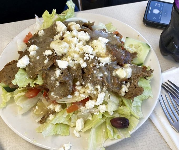 The Greek salad here isn't just a side dish—it's a Mediterranean vacation for your taste buds, complete with feta that actually tastes like feta.