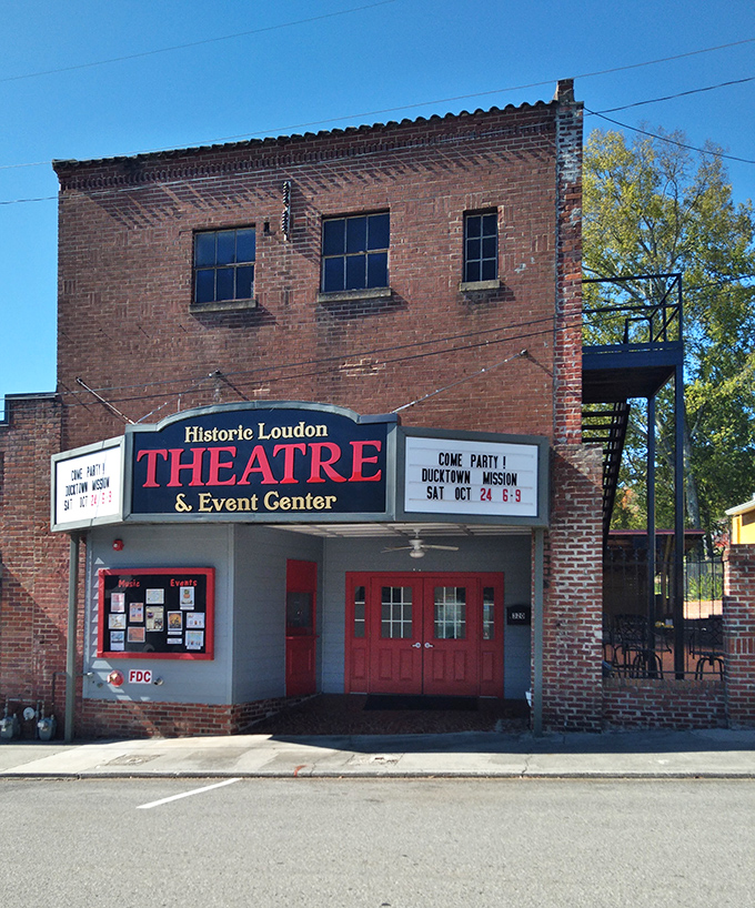 The Historic Loudon Theatre isn't just showing movies—it's preserving memories. Those red doors have welcomed generations of moviegoers.