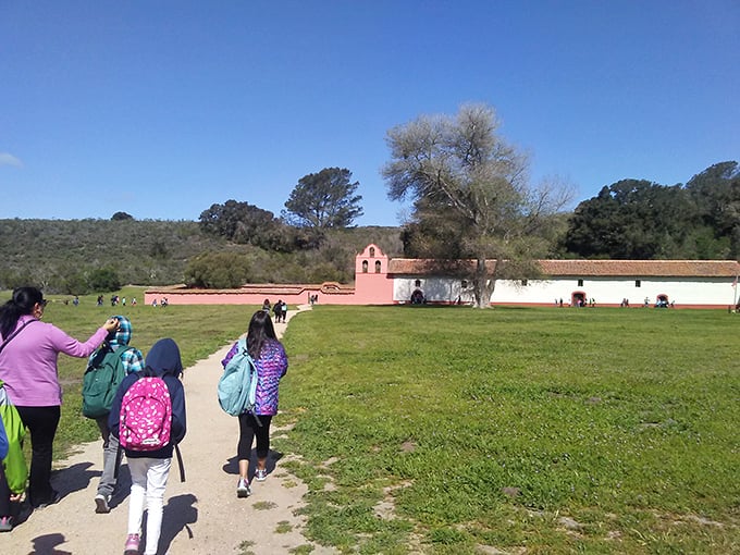 History comes alive as families explore the grounds of La Purisima Mission. Pink adobe walls tell stories that textbooks can't capture.