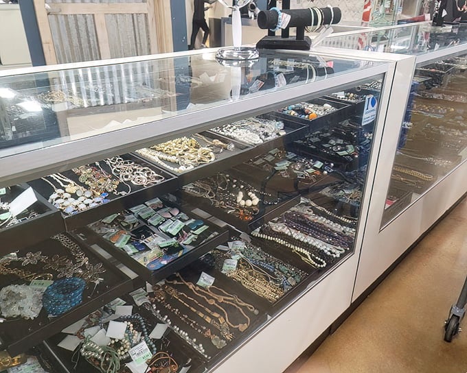 Tiny treasures that tell big stories. This jewelry case is where forgotten accessories get their encore performance—vintage sparkle without the vintage price tag.