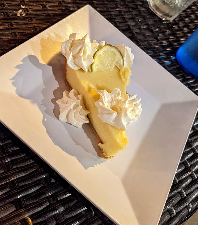 Key lime pie that strikes that perfect balance between sweet and tart—the essential Florida finale to any seafood feast.