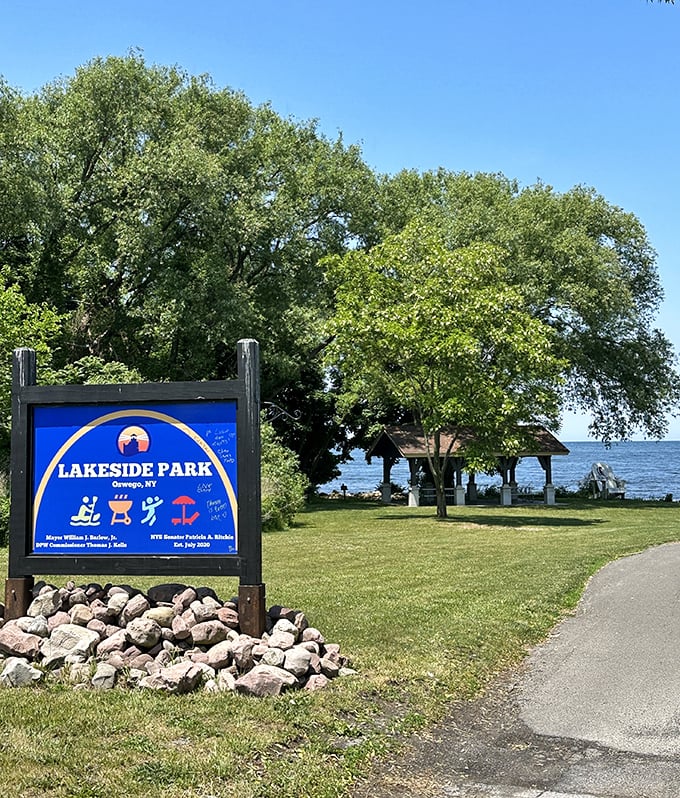 Lakeside Park offers the perfect front-row seat to Lake Ontario's daily performance—complete with comfortable seating and no admission fee.