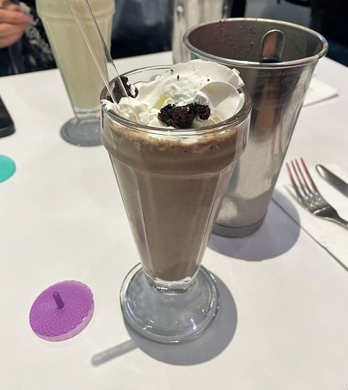 The classic malt arrives with its mixing container – that bonus "second shake" feels like finding an extra twenty in your jeans. Life's small victories.