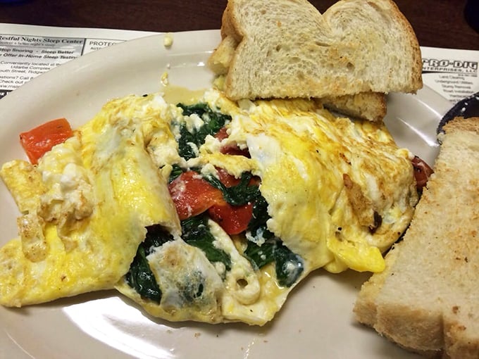 This Mediterranean omelet doesn't just break fast—it breaks expectations with its perfect balance of fluffy eggs, vibrant veggies, and melty cheese.