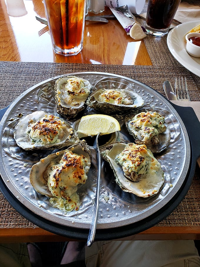 These Oysters Rockefeller aren't just baked, they're practically wealthy—creamy, cheesy treasures from the sea that make you feel like maritime royalty.