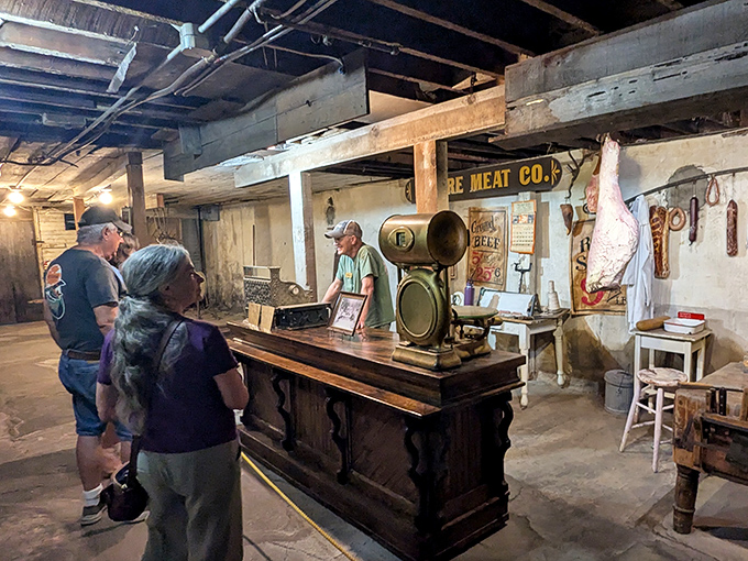 Beneath Pendleton's streets lies a hidden world where history comes alive—complete with vintage scales that once weighed more secrets than meat.