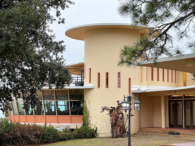 Modern architecture meets coastal charm at the Sea Lab. This isn't your childhood aquarium—it's where science and wonder collide on Dauphin Island.