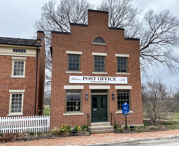 This isn't your typical post office – it's a brick beauty that makes buying stamps feel like a historical event.