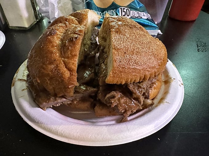 The sandwich that launched a thousand road trips. That glistening beef and gravy-soaked roll is Philadelphia's true Liberty Bell—a call to delicious freedom.
