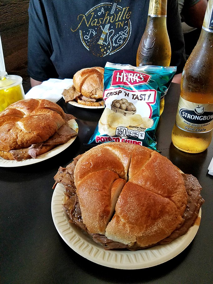 A table of treasures that would make King Midas jealous. Gold isn't this precious—these sandwiches are the real currency of satisfaction.