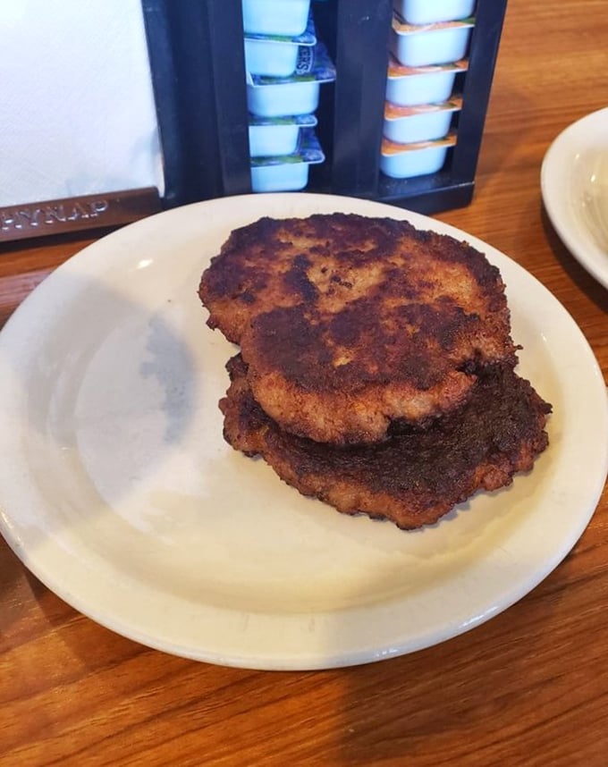These sausage patties aren't just cooked; they're given a proper Midwestern suntan. Crispy edges, juicy centers—breakfast's perfect supporting actors.