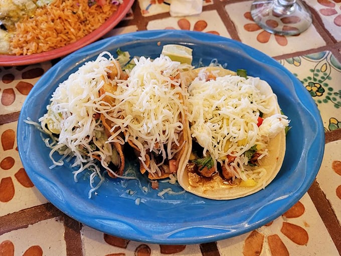 Tacos that demand to be photographed before being devoured – though your stomach might stage a protest against the delay.