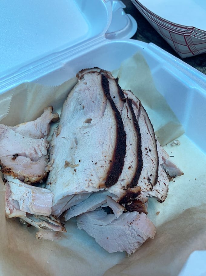 Smoked turkey that defies the "dry poultry" curse—each slice a testament to patience, smoke, and barbecue wisdom.