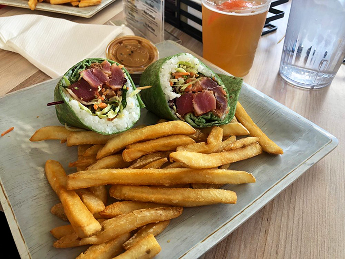 This isn't just a tuna wrap—it's sushi in a portable form, perfect for when you want something healthy-ish but still Instagram-worthy.
