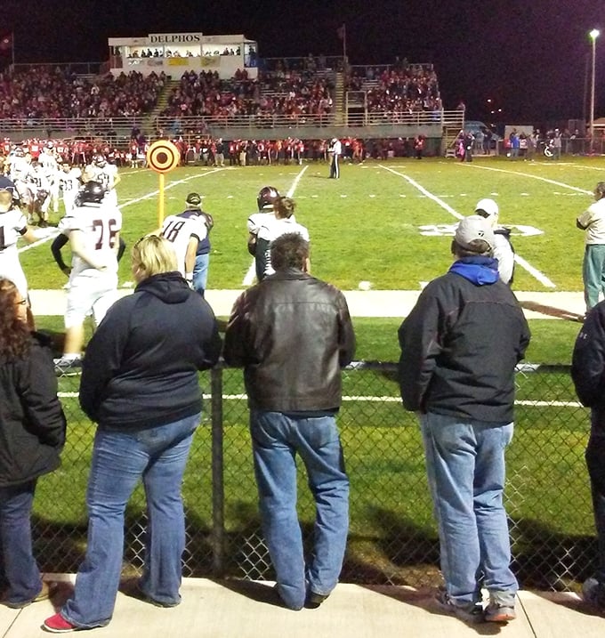 Friday night lights shine bright at Delphos Stadium. In small-town Ohio, high school football isn't just a game—it's the social event of the week.