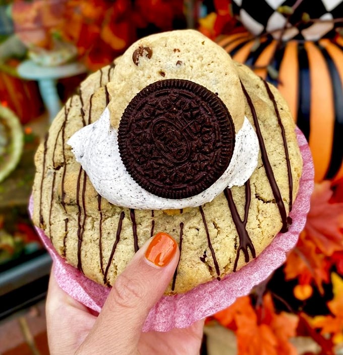 Not just any cookie—a masterpiece where Oreo meets homemade dough in a relationship more harmonious than most marriages.