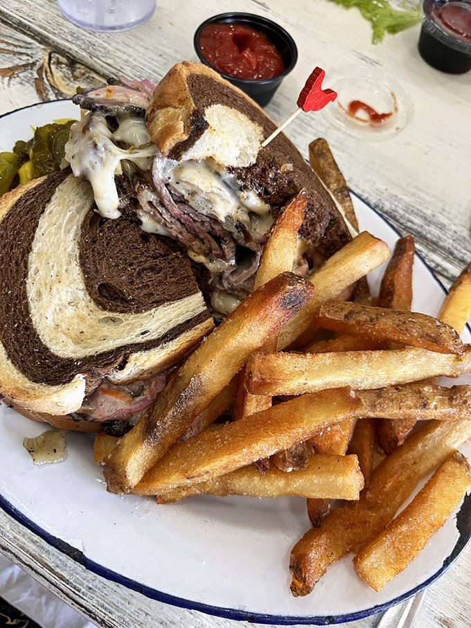 This Texas Reuben with golden fries proves that sometimes lunch deserves just as much attention as breakfast does.